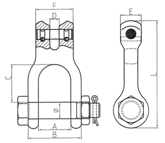 Sling Shackle CS POWERTEX Clevis | Powertex